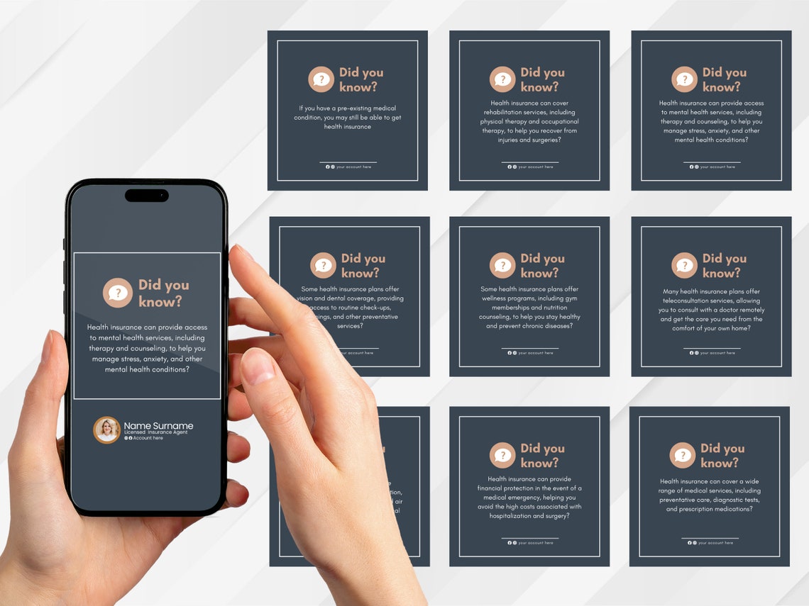 Canva Template for Insurance Agent Social Media Marketing Life ...