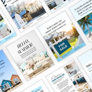Summer Real Estate Social Media Post Template, Summer Realtor Post ...