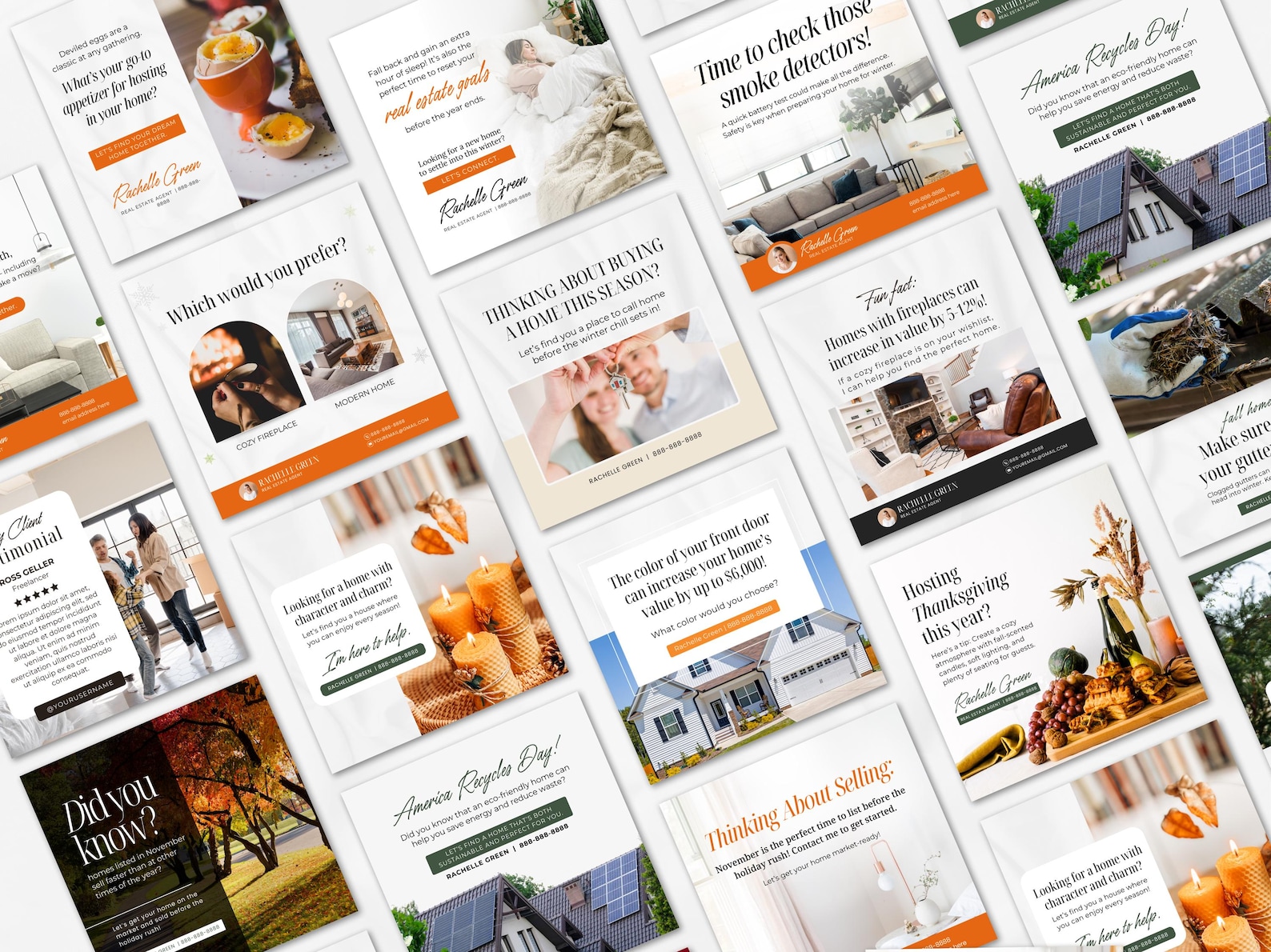 November Real Estate Posts Marketing, Thanksgiving Real Estate November ...