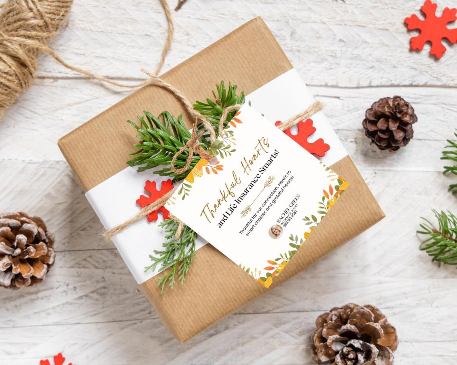 Thanksgiving Insurance Marketing Gift Tag Your Neighborhood Life ...
