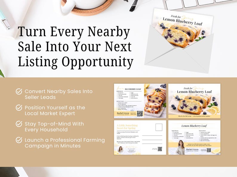Real Estate Spring Recipe Postcard Bundle Canva Template, Realtor May ...