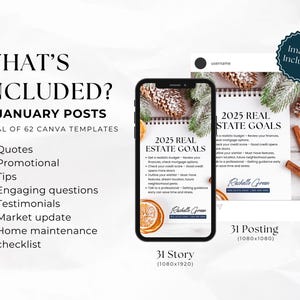 January Real Estate Post, Holiday Post Real Estate Marketing Template ...