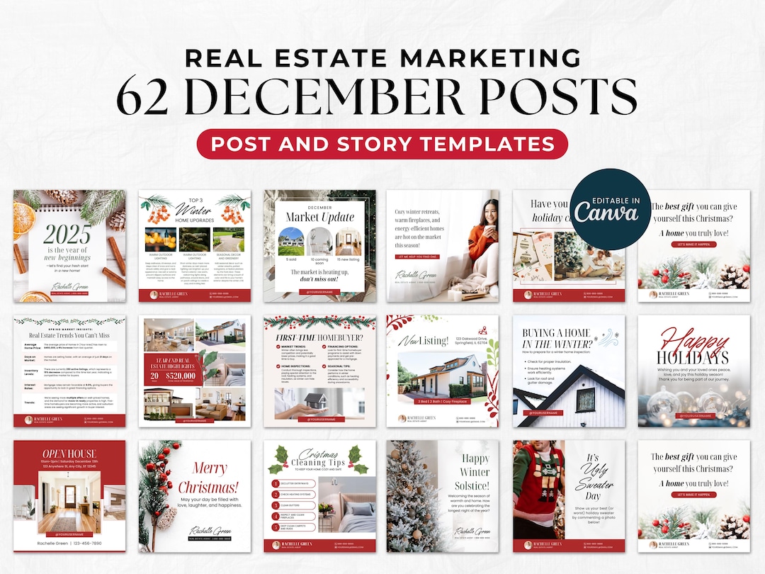 December Real Estate Post, Christmas Post Real Estate Marketing ...