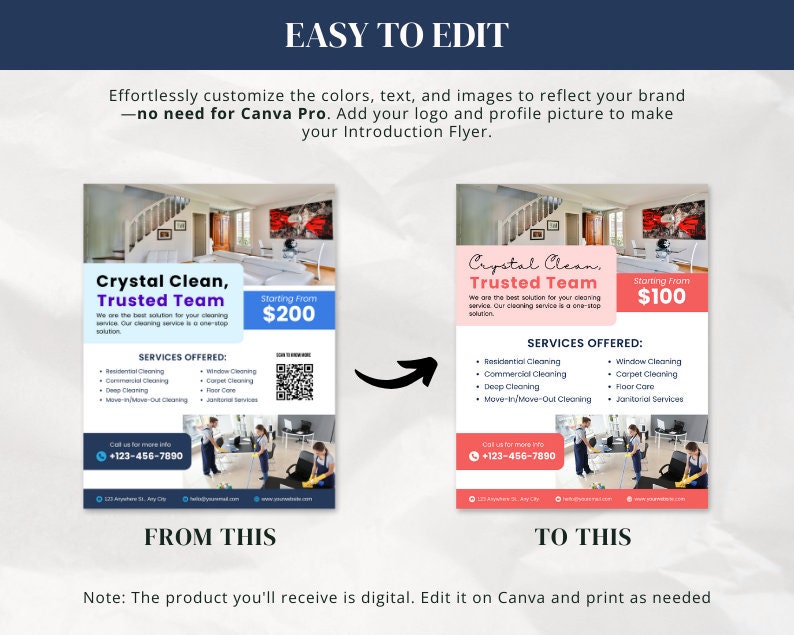 Professional Cleaning Business Flyer Reliable and Affordable Service ...