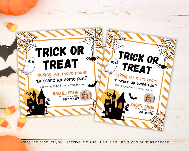 Halloween Real Estate Marketing Gift Tag From Your Neighborhood Real ...