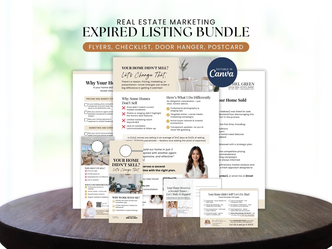 Expired Listing Real Estate Flyer, Postcards, Letters and Door Hanger ...