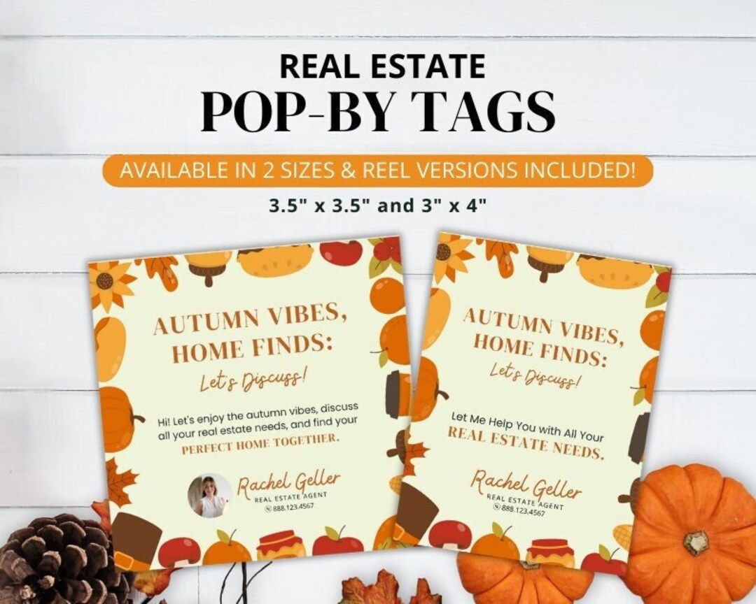 Fall Pop by Tags Real Estate Agent, Autumn Real Estate Pop Bys ...