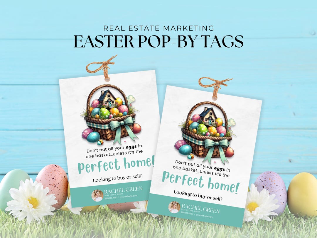 Easter Real Estate Pop by Tags, Editable April Marketing Mailer, Broker ...