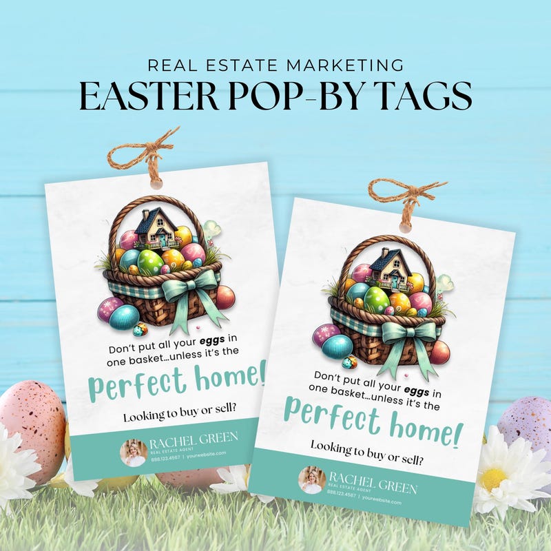 Realtor Easter Tags - Etsy