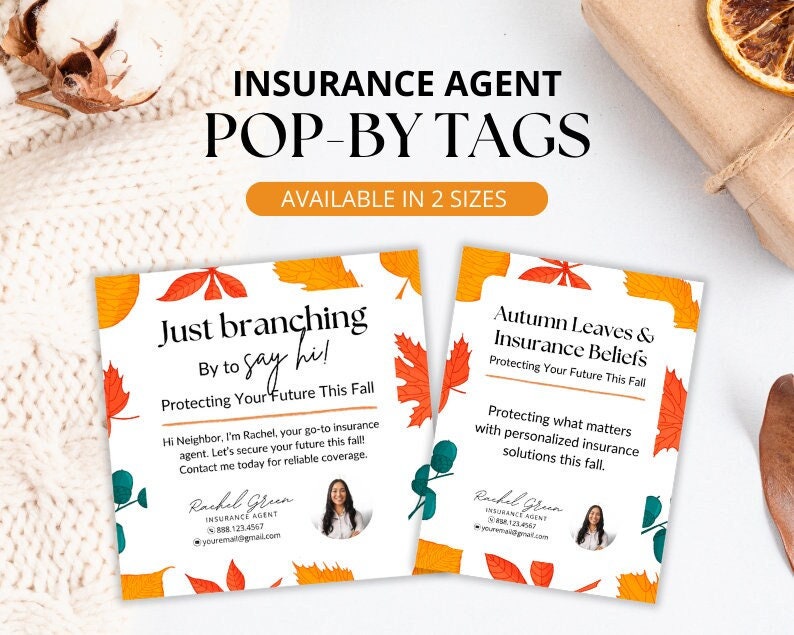 Fall Insurance Marketing Gift Tag From Your Neighborhood Life Insurance ...