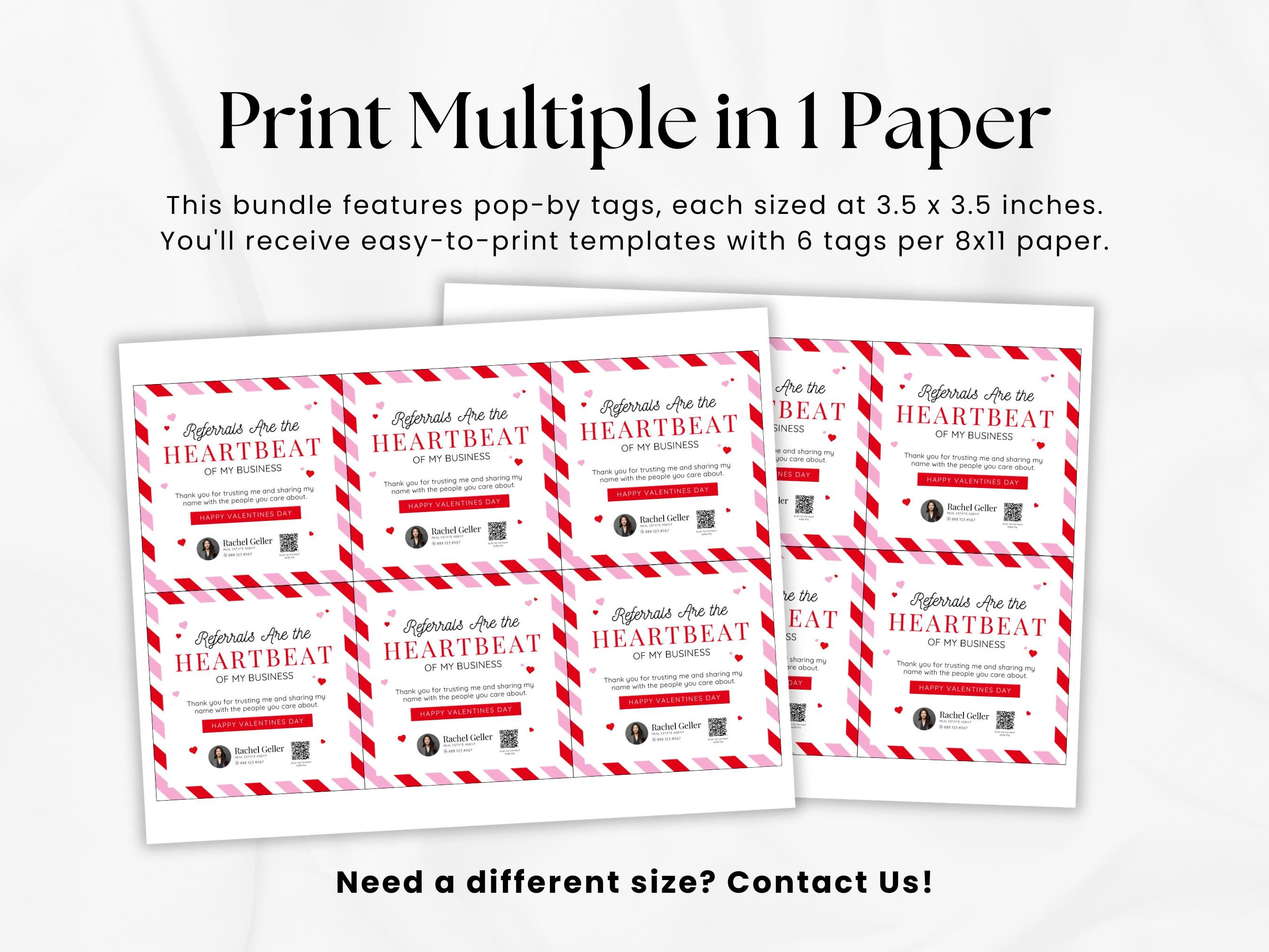 Valentines Day Realtor Tags, Your Referrals Are the Heart of My ...
