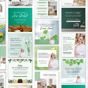 Editable St. Patricks Day Realtor Social Media Posts, Customizable ...