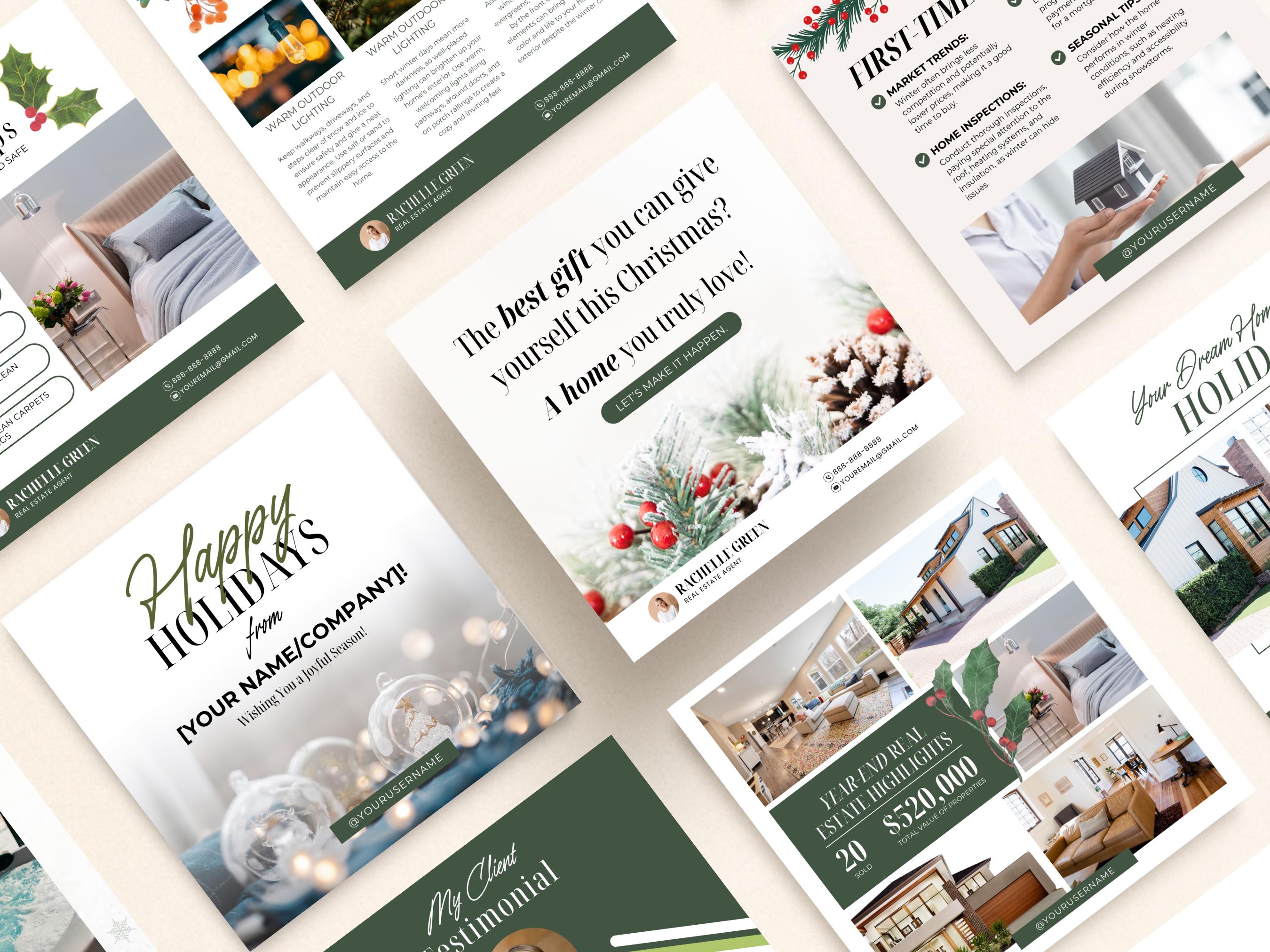 December Real Estate Content Posts for Winter Real Estate Agent ...