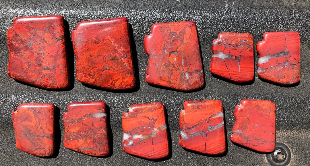 Freehand Cut and Polished Arizona Red Jasper Arizona Shaped. Collected ...