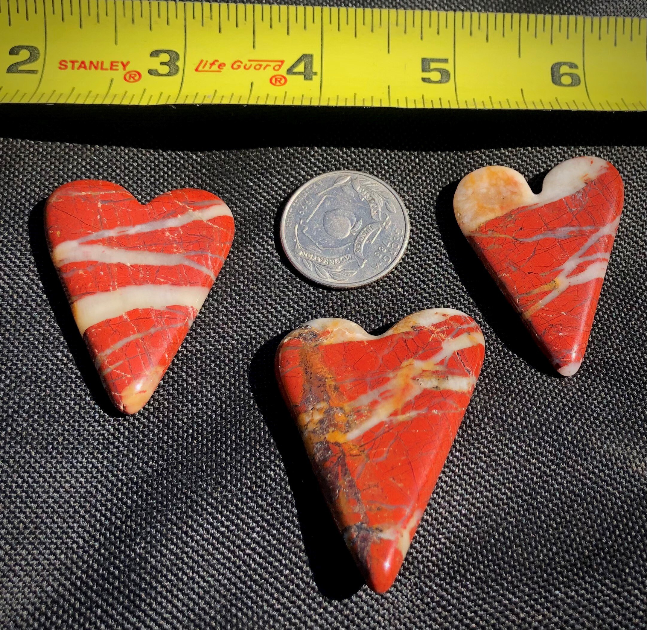 Hand Carved Arizona Red Jasper Heart Palm Stone - Etsy