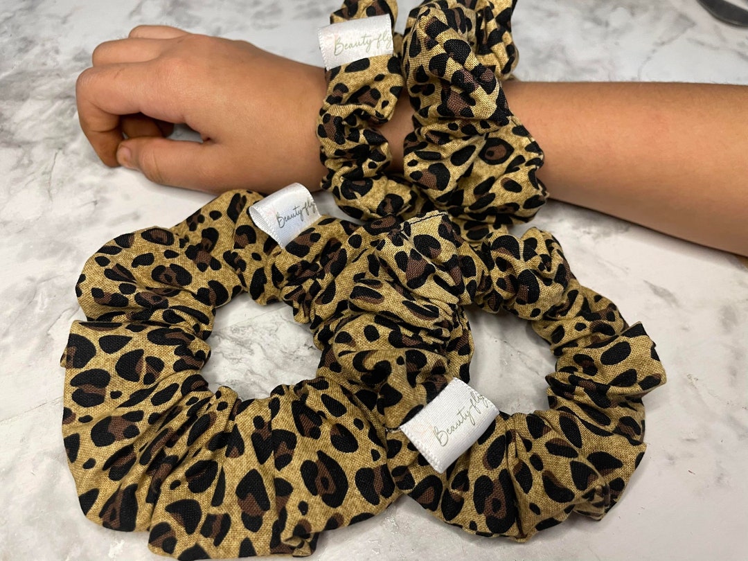 Cheetah Scrunchie, Animal Print Hair Scrunchie, Mommy and Me Hair Ties ...
