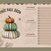 2024 Fall Calendar September, October, November Printable A4 Landscape ...