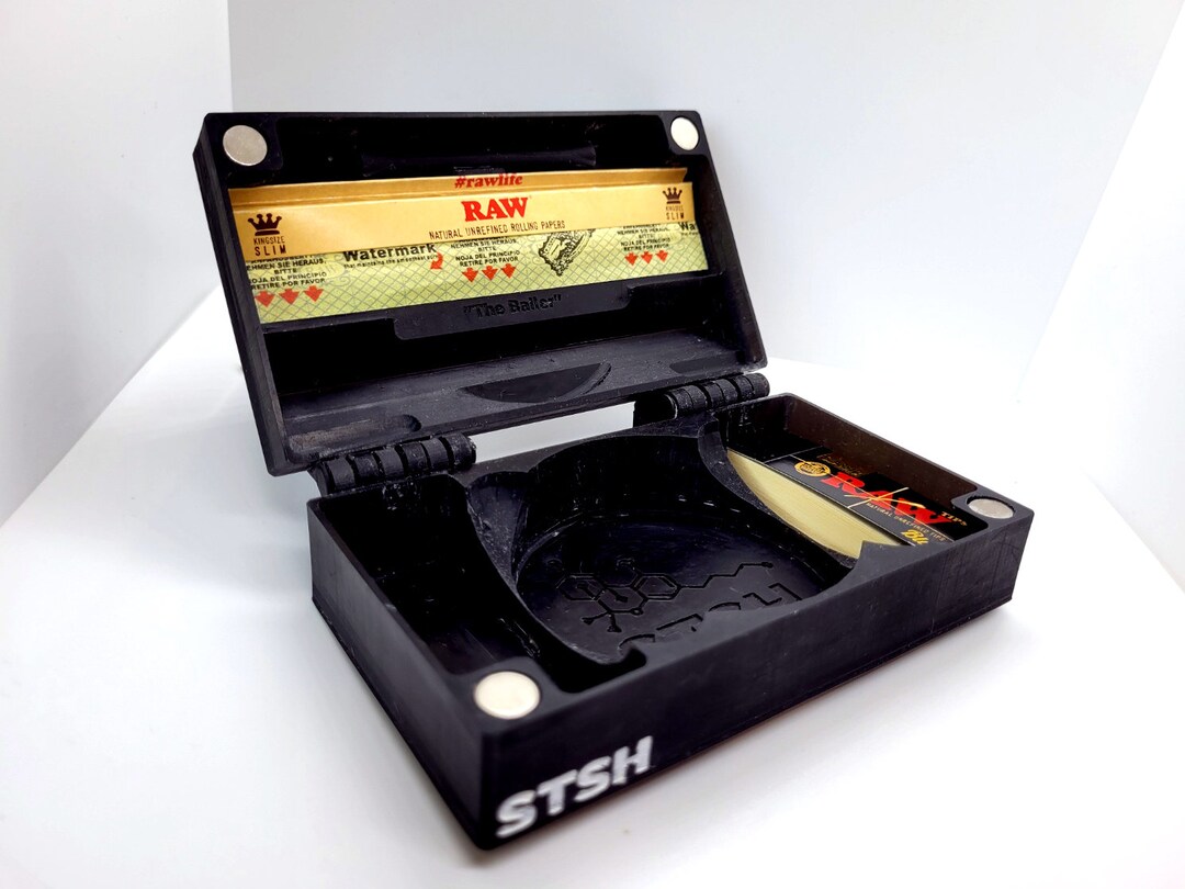 Portable Rolling Stash Box: Herb Storage, Magnetic Closure - Etsy