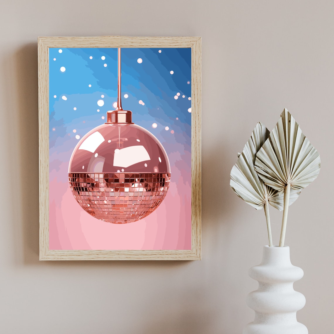 Let's Groove Printable Wall Art Pink Wall Art Funky - Etsy