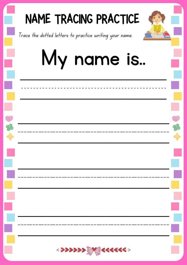 Editable and Printable Tracing Names Design - Etsy