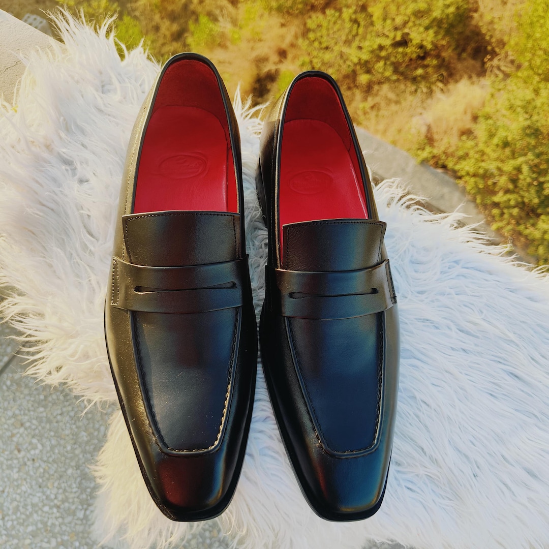 Elegant Handmade Chiseled Toe Loafers - Etsy