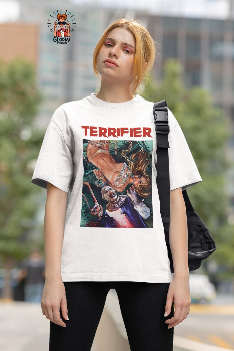 Terrifier Art the Clown Horror Movie Art Unisex Vintage T-shirt, Art ...