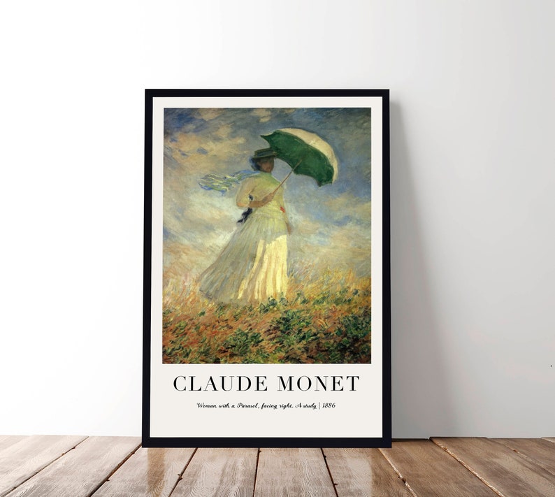 Claude Monet Digital Poster Claude Monet Poster Woman With a - Etsy