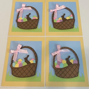 Easter Basket Card - Handmade - Etsy