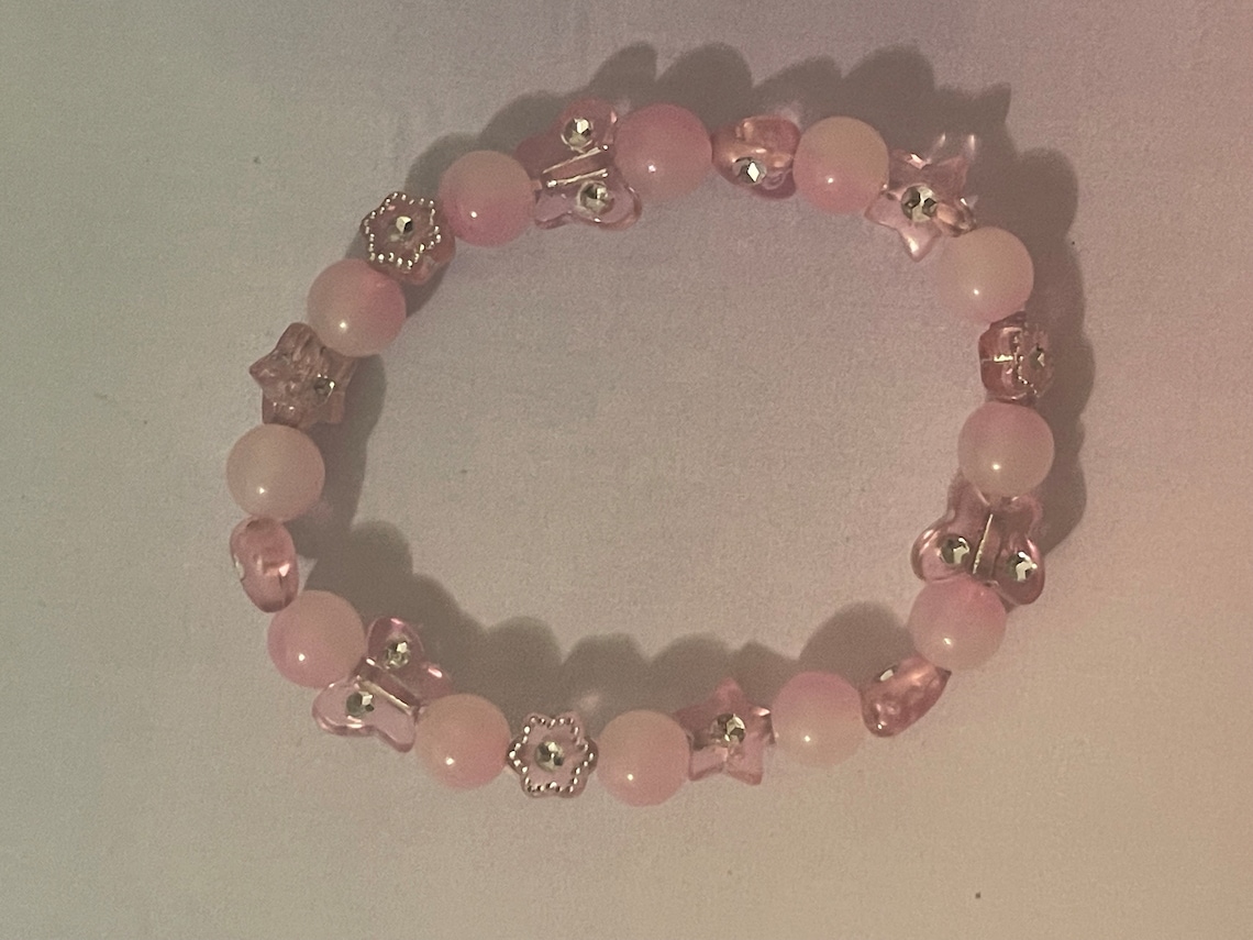 Cute Marble Pink Bracelet - Etsy