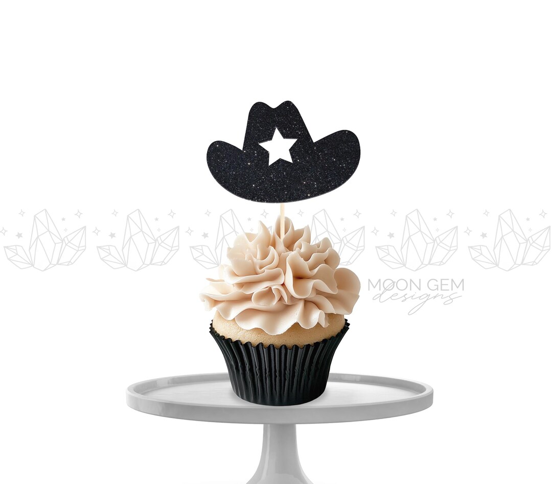 Cowboy Hat Cupcake Toppers / Western Birthday Decor / Country Theme ...