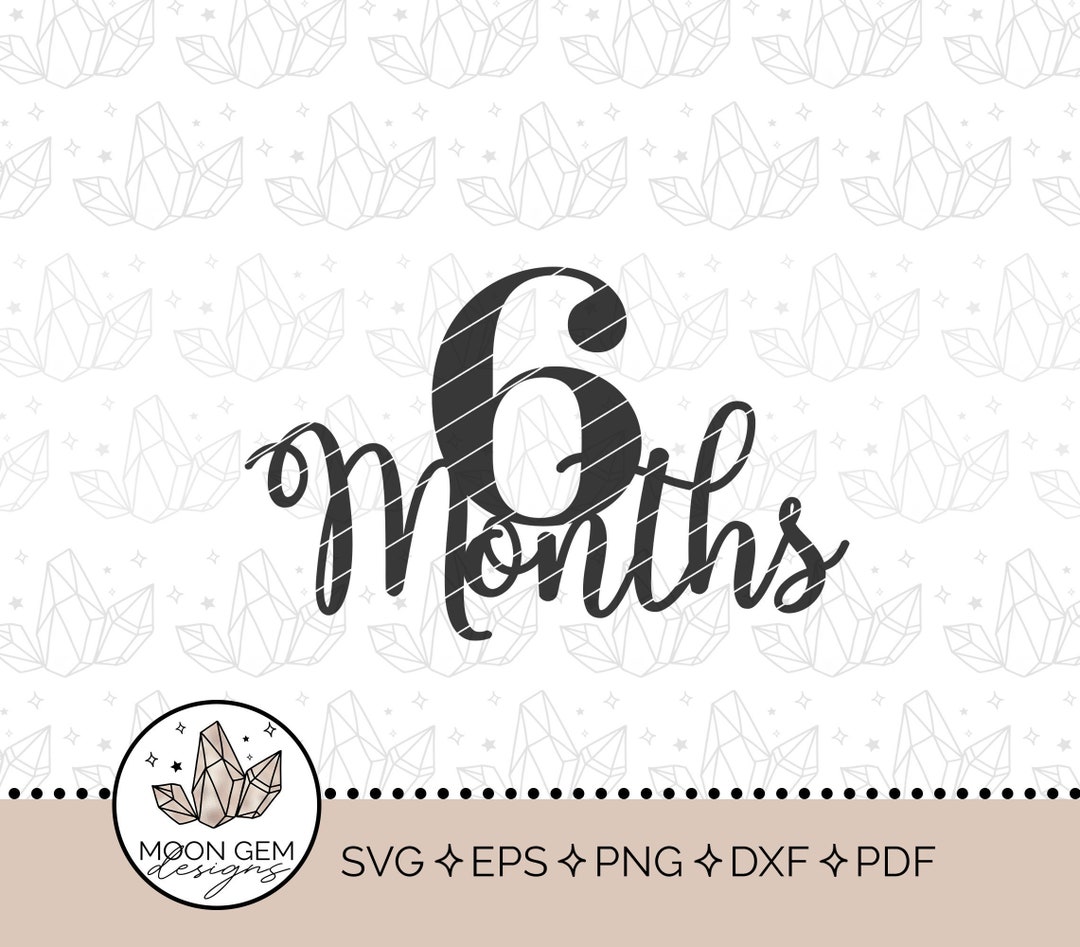 6 Months Topper SVG / 1/2 Birthday Party Decor / Smash Cake Topper ...