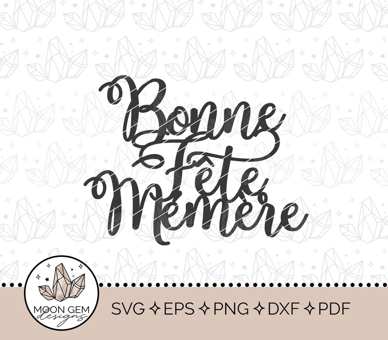 Bonne Fête Mémère Cake Topper SVG / Birthday Party Decor / Grandmother ...