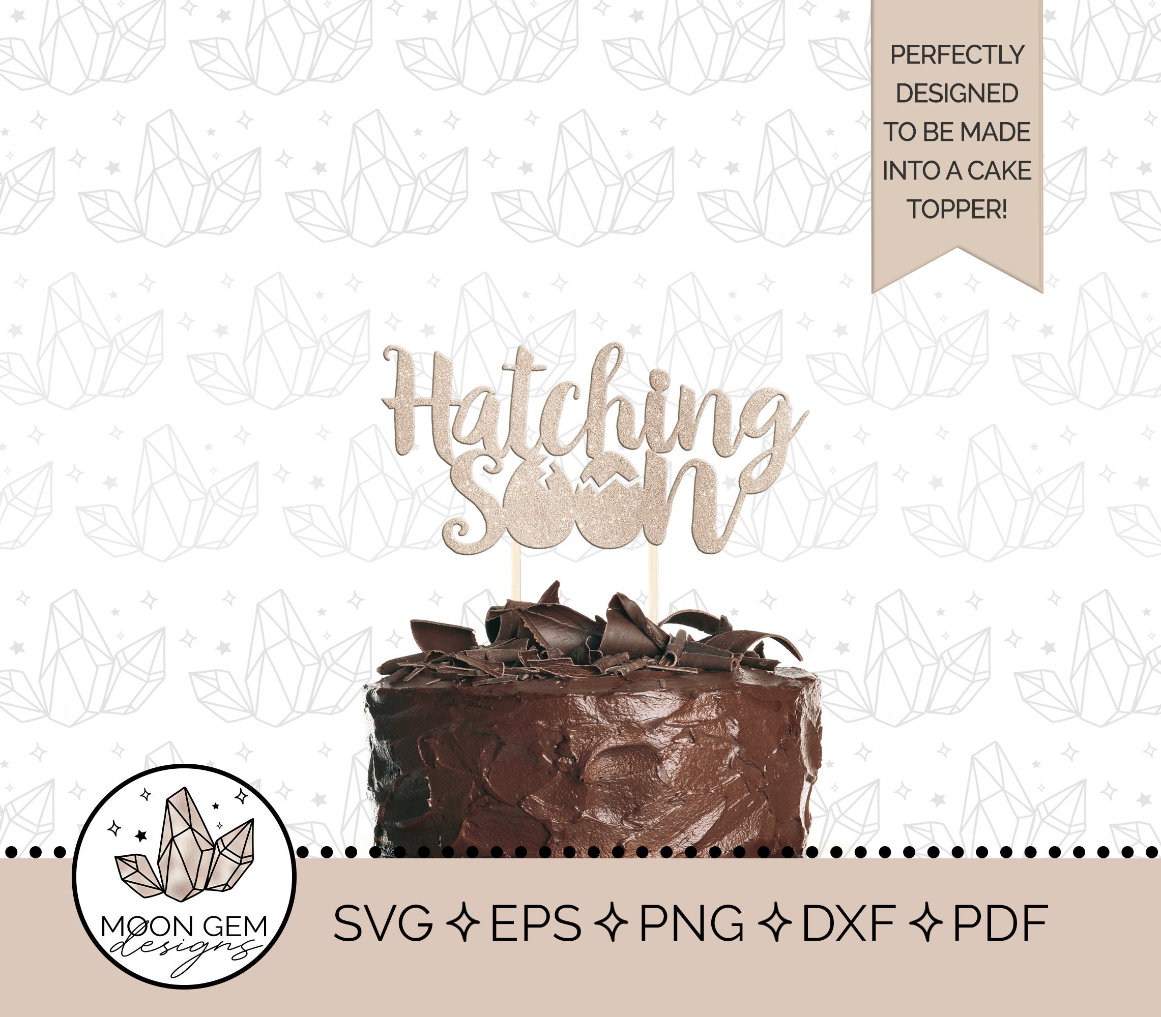 Hatching Soon Topper SVG / Easter Baby Shower Party Decor / Eggs ...