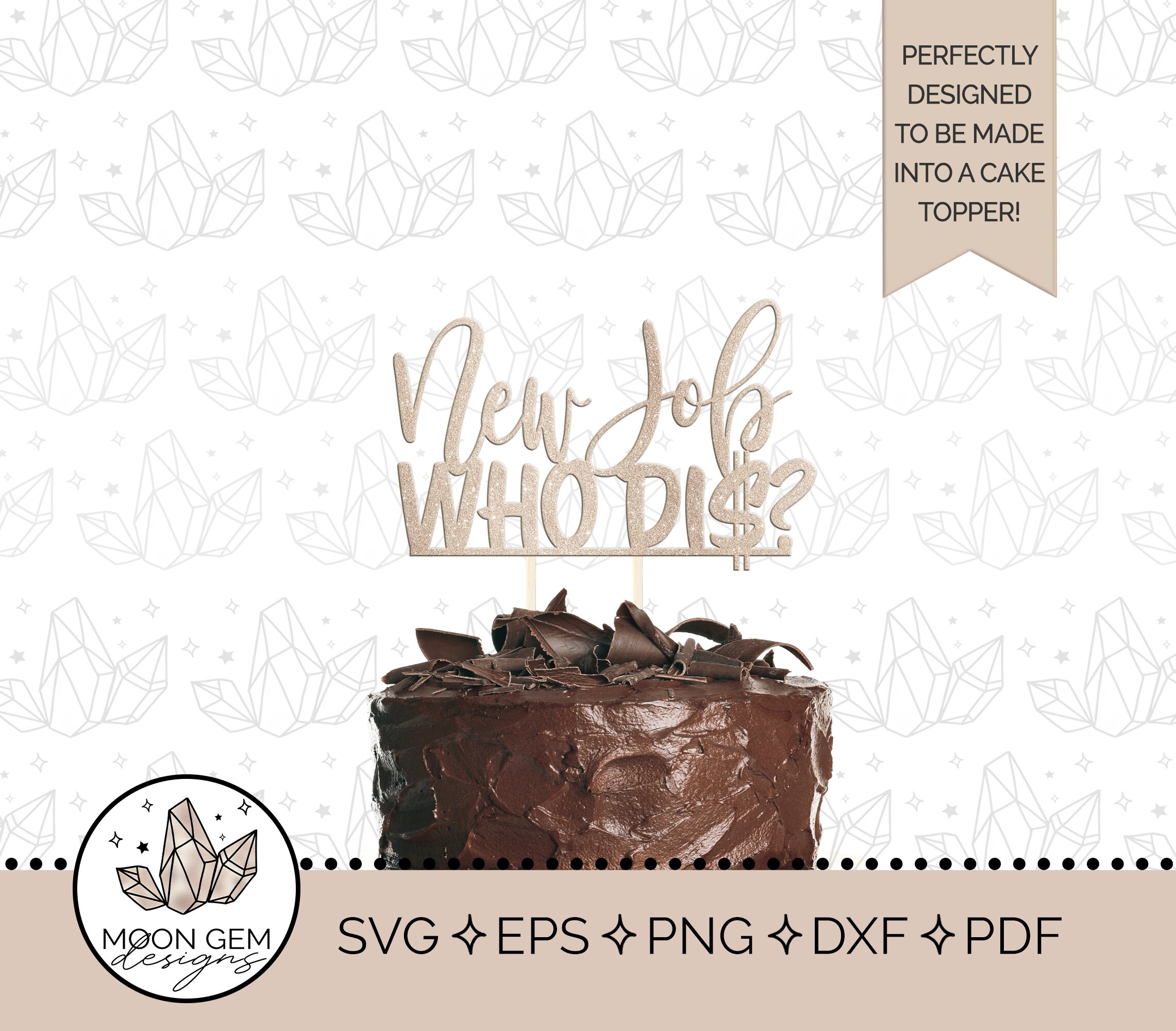 New Job Who Dis? Cake Topper SVG / Employment Party Decor / Career ...
