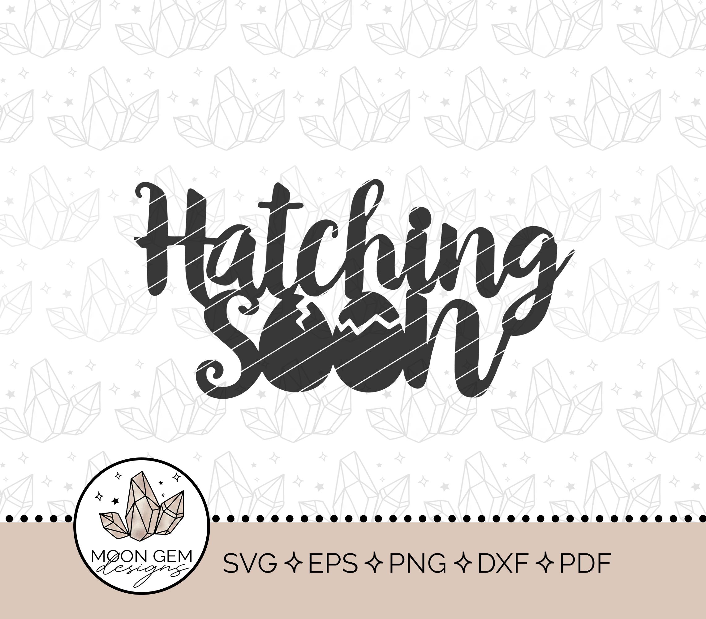 Hatching Soon Topper SVG / Easter Baby Shower Party Decor / Eggs ...