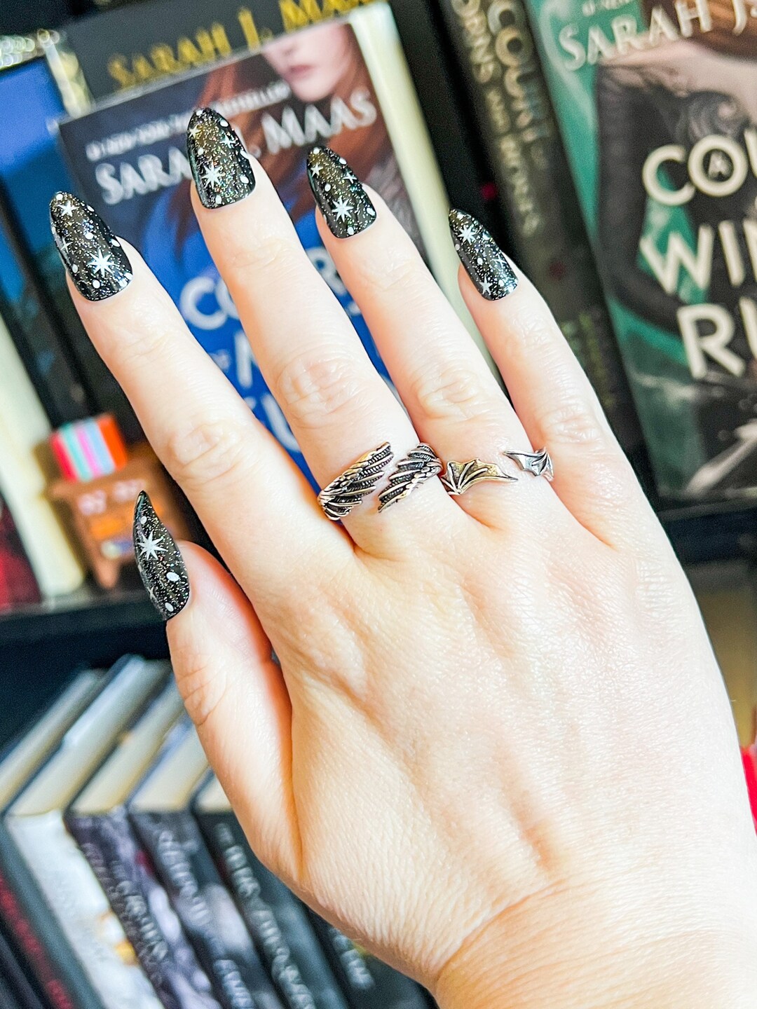 Bookish Boyfriend Ring | Bat Wings | Angel Wings - Etsy