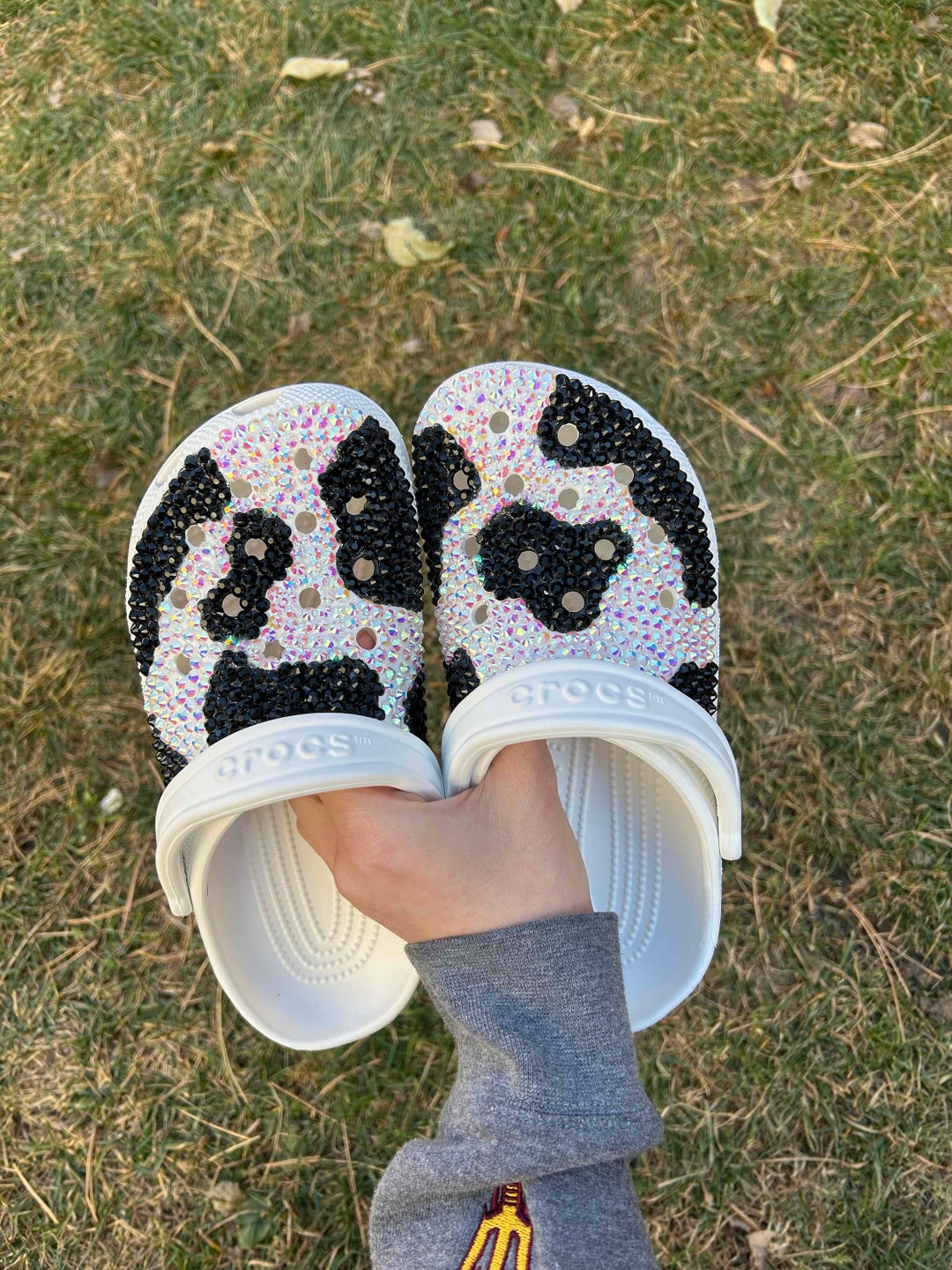 Cow Print Bling Crocs Cow Clogs Bling Shoes Cow Print - Etsy