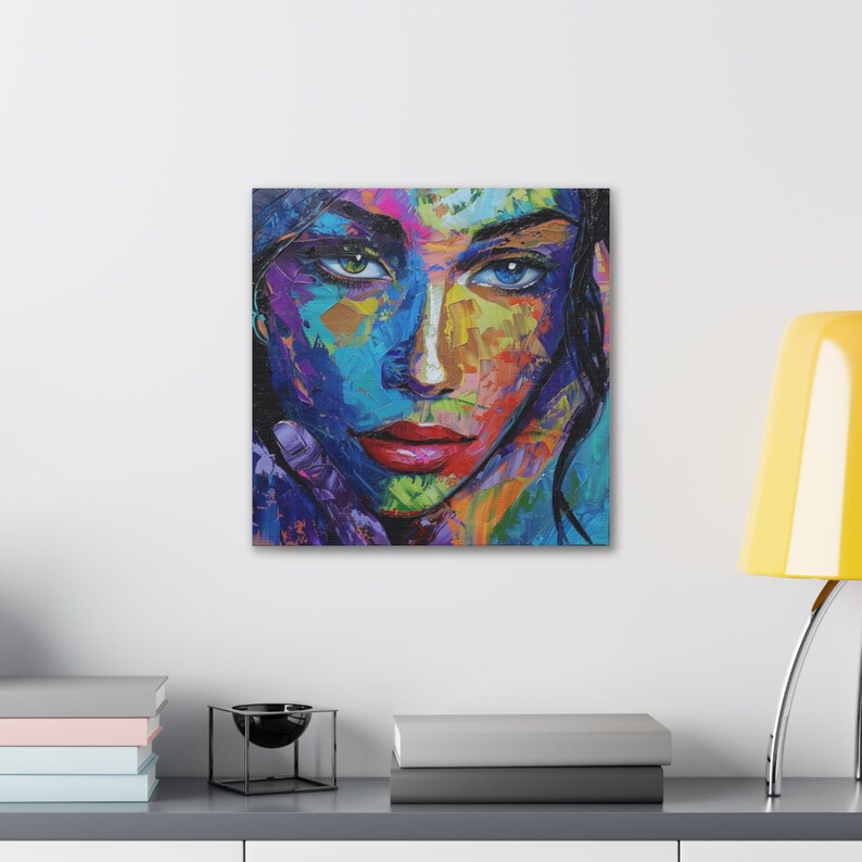 Beautiful Woman Abstract Canvas Print - Etsy
