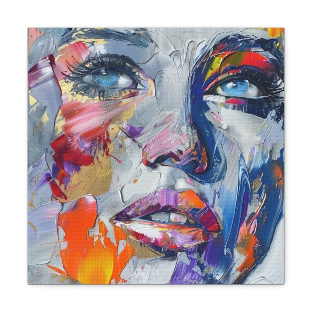 Beautiful Woman Abstract Canvas Print - Etsy