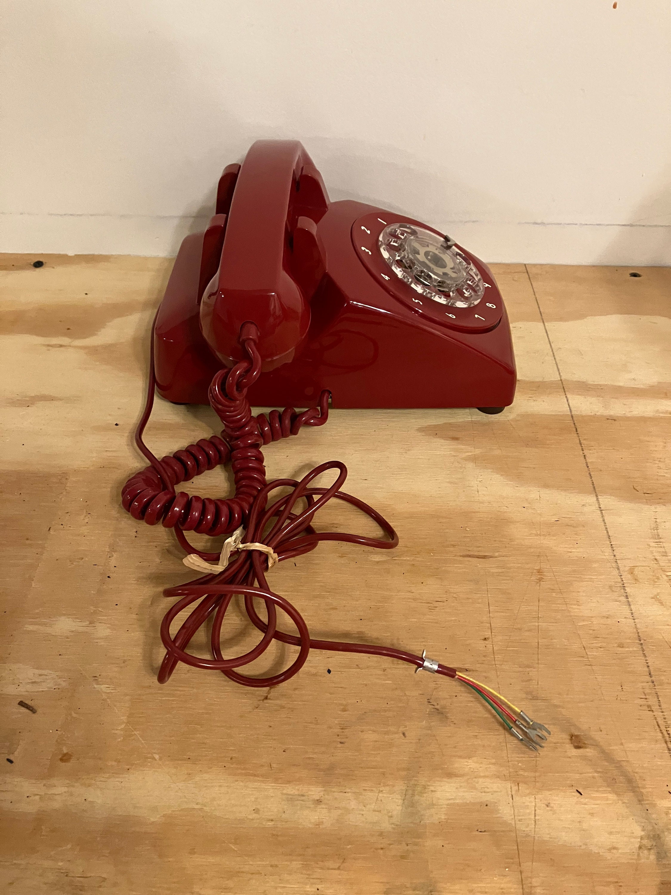 Vintage Red Rotary Desk Phone 1975 NOS Stromberg Carlson - Etsy