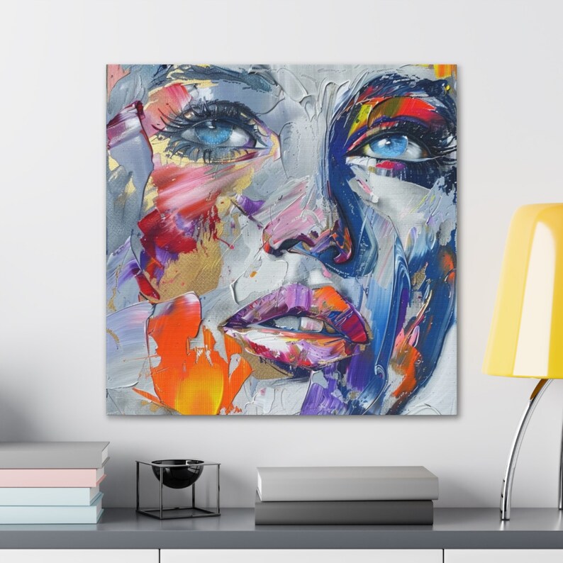 Beautiful Woman Abstract Canvas Print - Etsy