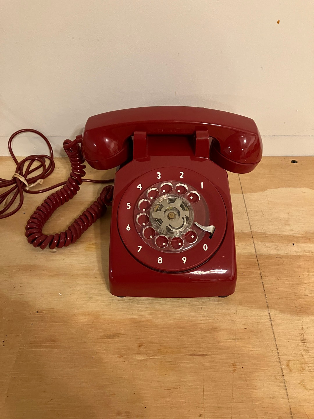 Vintage Red Rotary Desk Phone 1975 NOS Stromberg Carlson - Etsy