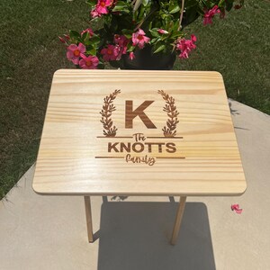 Custom Tv Tray, Laser Engraved Table, Personalized Tv Tray - Etsy