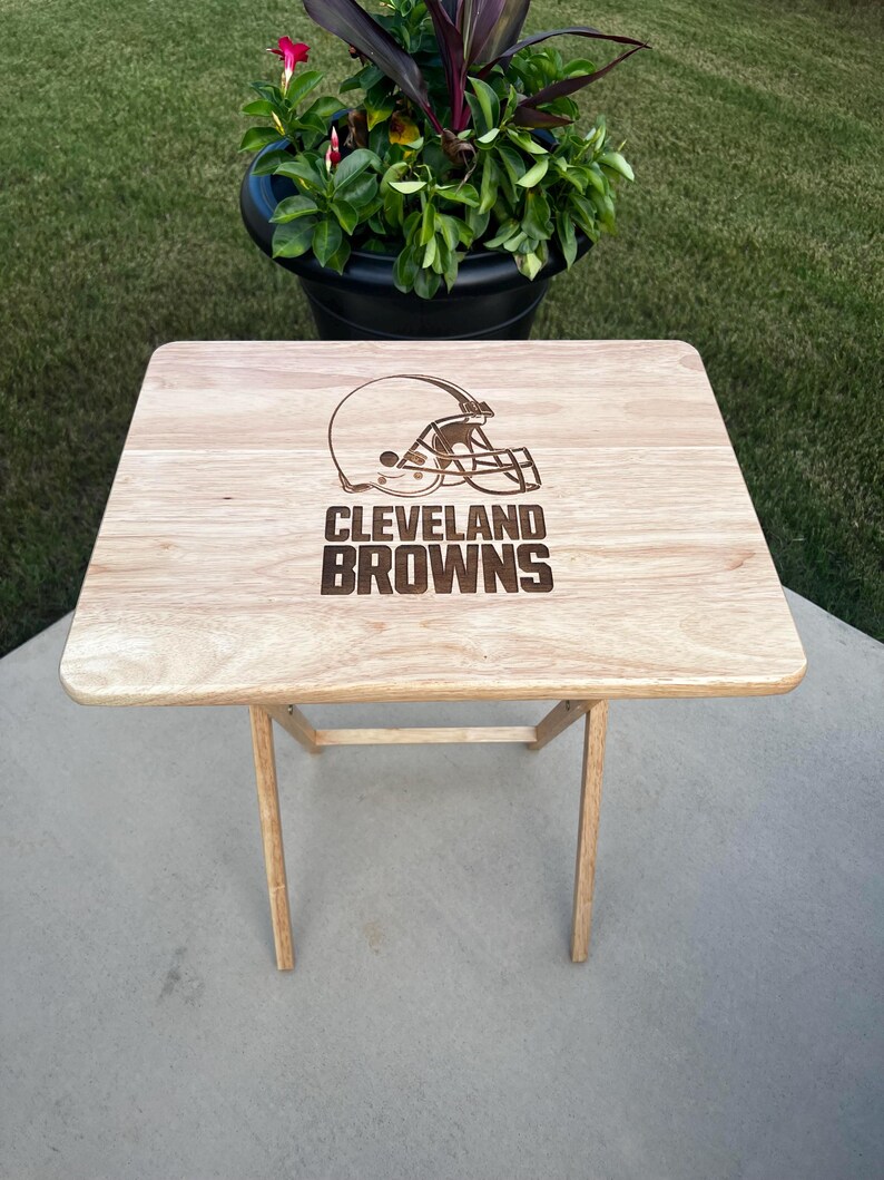 NFL TV Tray Table, Custom Tv Tray, Laser Engraved Table, Personalized ...