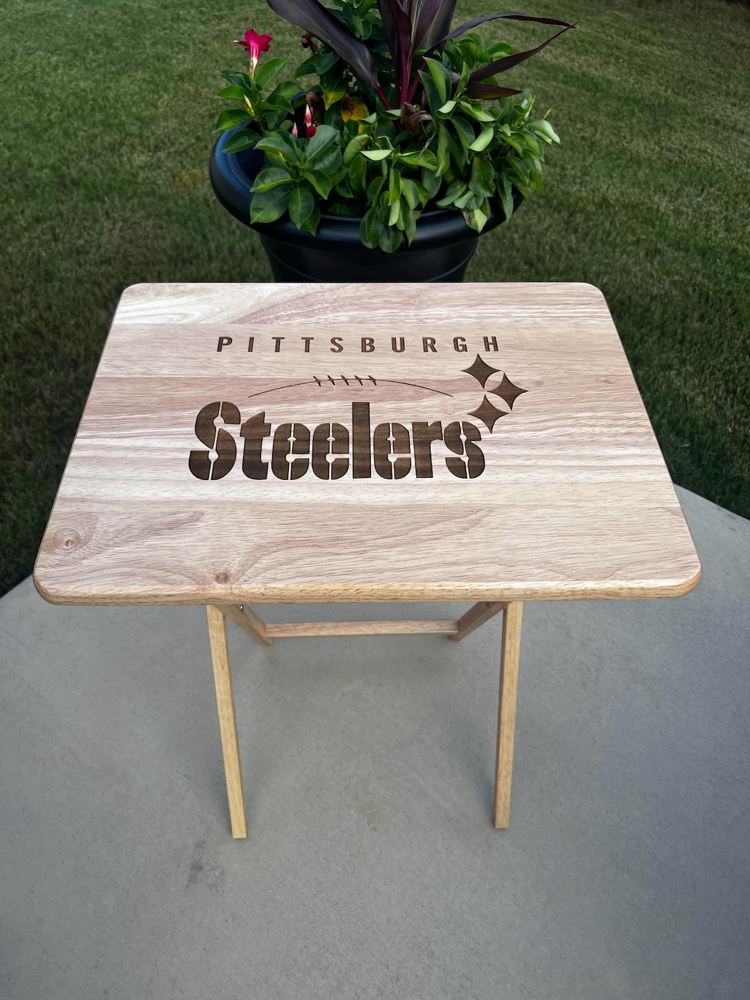 NFL TV Tray Table, Custom Tv Tray, Laser Engraved Table, Personalized ...