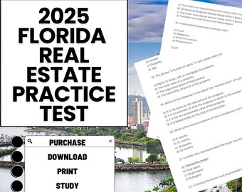 Real Estate Practice Exam, Instant PDF Download Ready-to-print Realtor ...