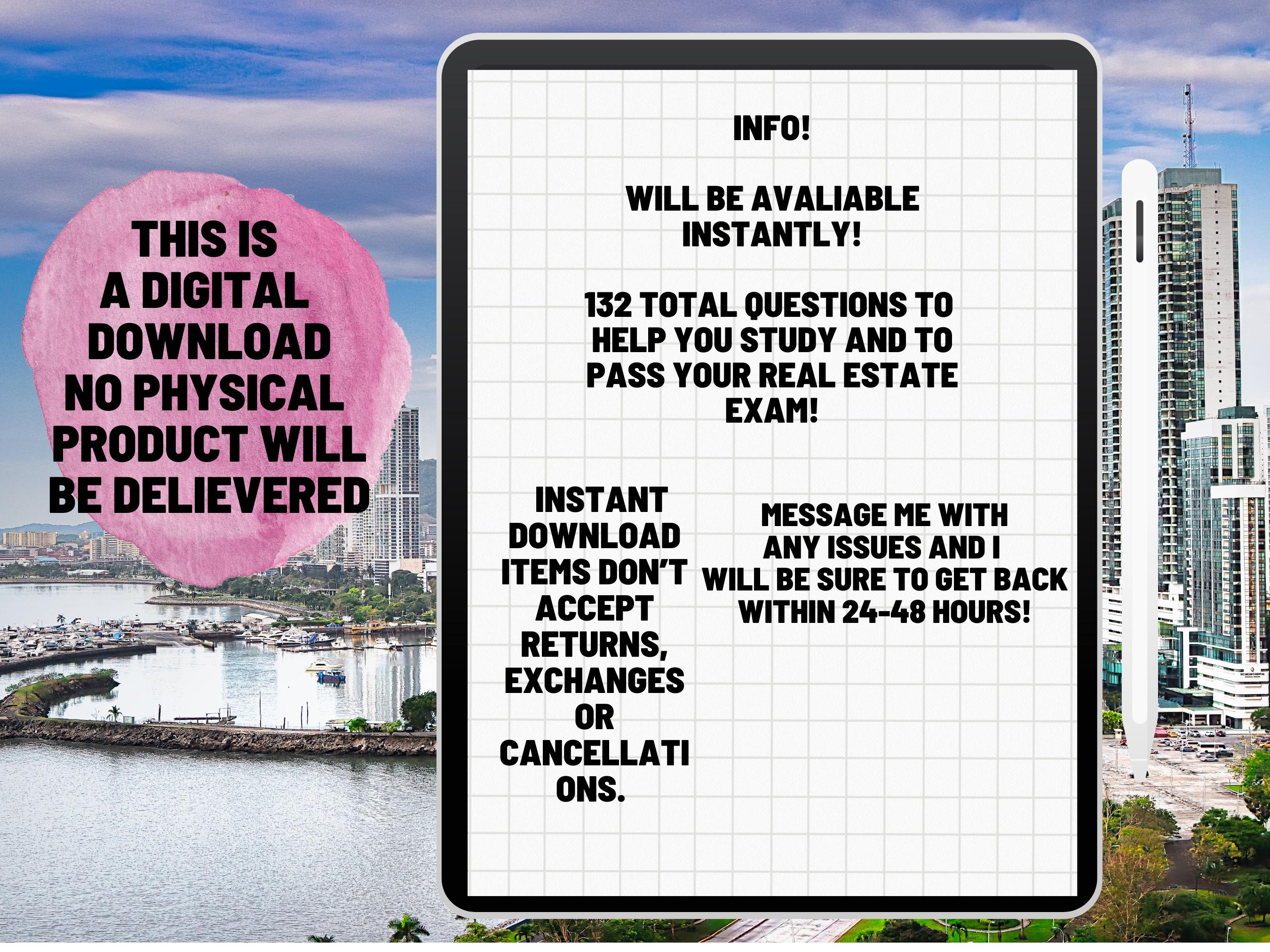 Florida Real Estate Flashcards Printable Real Estate Exam Flashcards ...