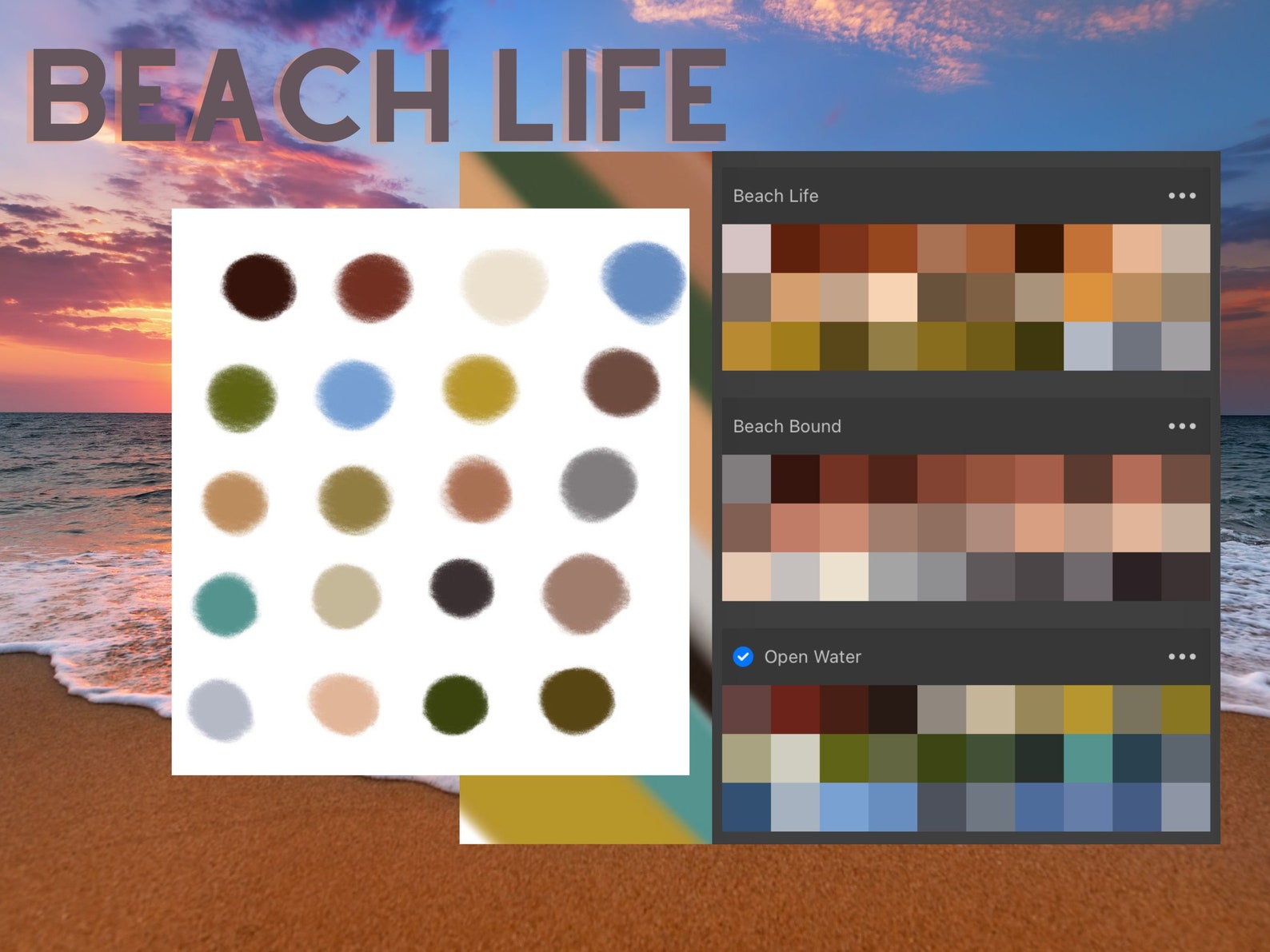 Beach Life Procreate Color Palette 3 Swatch Files Instant Digital ...