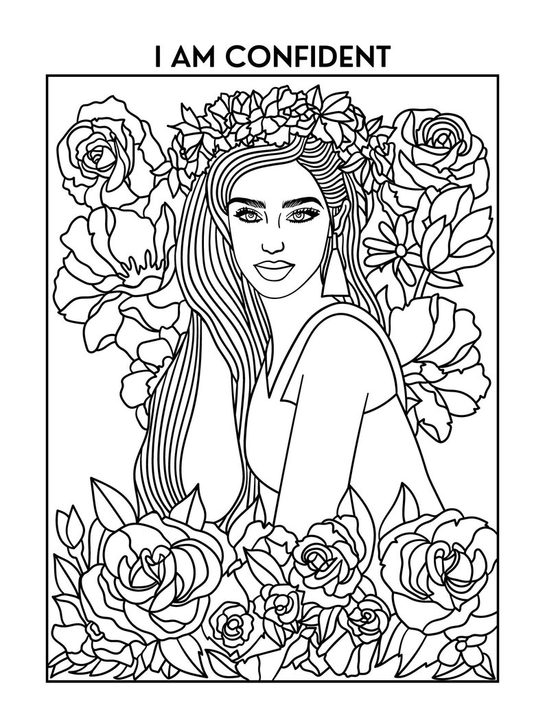 10 Printable Self Care Coloring Pages, Instant Download, Wellness ...
