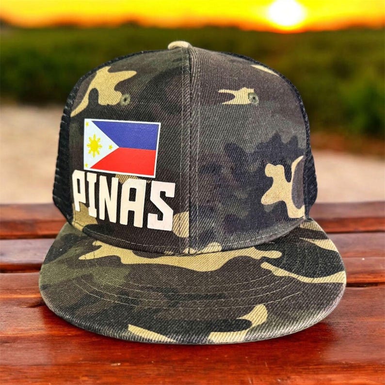Philippine PINAS Philippine Flag Cap Hat Snapback Mesh Cap Baseball ...